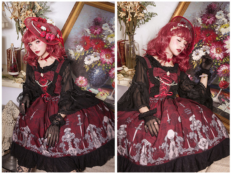 Doris Night -Perfume Bottles- Vintage Classic Lolita Jumper Dress